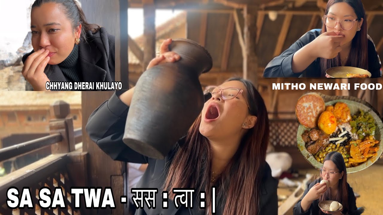 SA SA TWA - सस: त्वा: |😍FIRST TIME NEWARI FOOD TRY GARNU KIRTIPUR ...