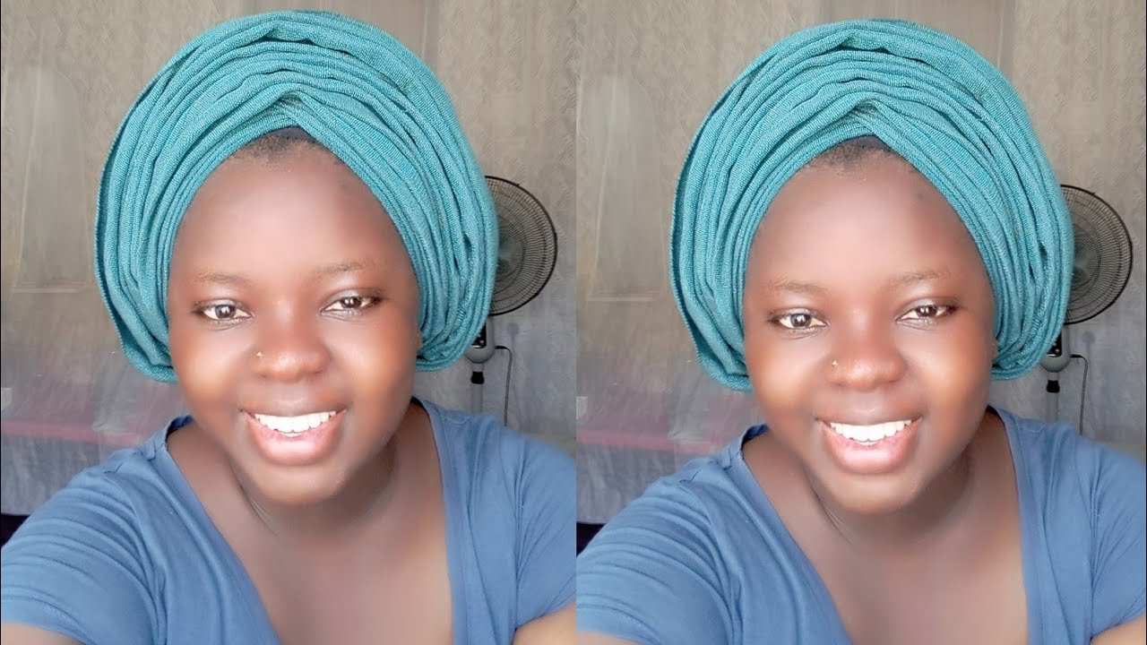 How to tie Beautiful simple Round Gele // Aso-oke Gele tutorial #Aso ...