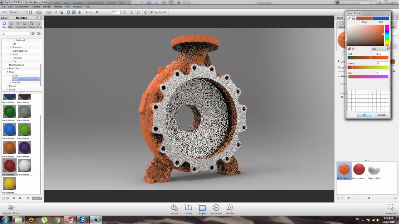 Volute Casing (Part 9) - Keyshot Rendering - YouTube