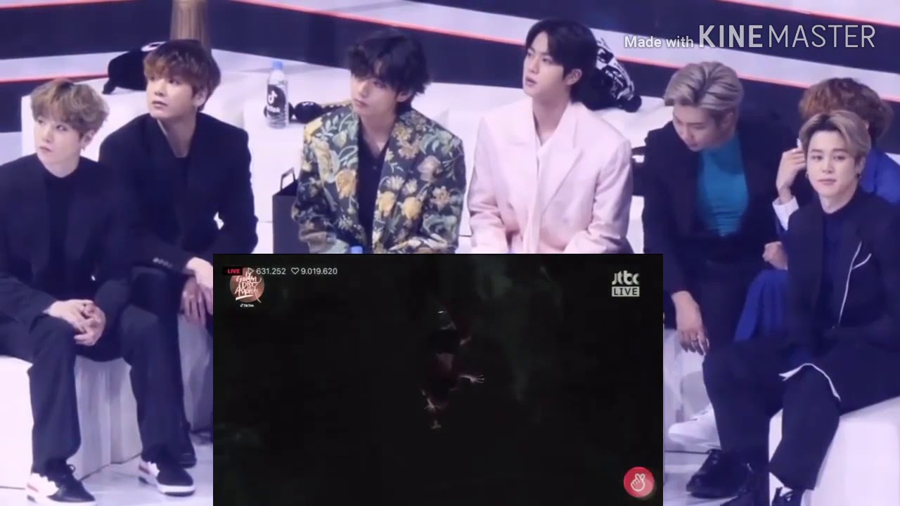 200105 방탄소년단 '(BTS) Reaction to (G)i-dle intro - Lion' @GDA34th Day2 ...