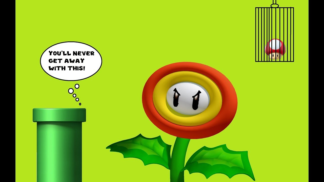 Mario Pipe saves mushroom from fire flower XD - YouTube
