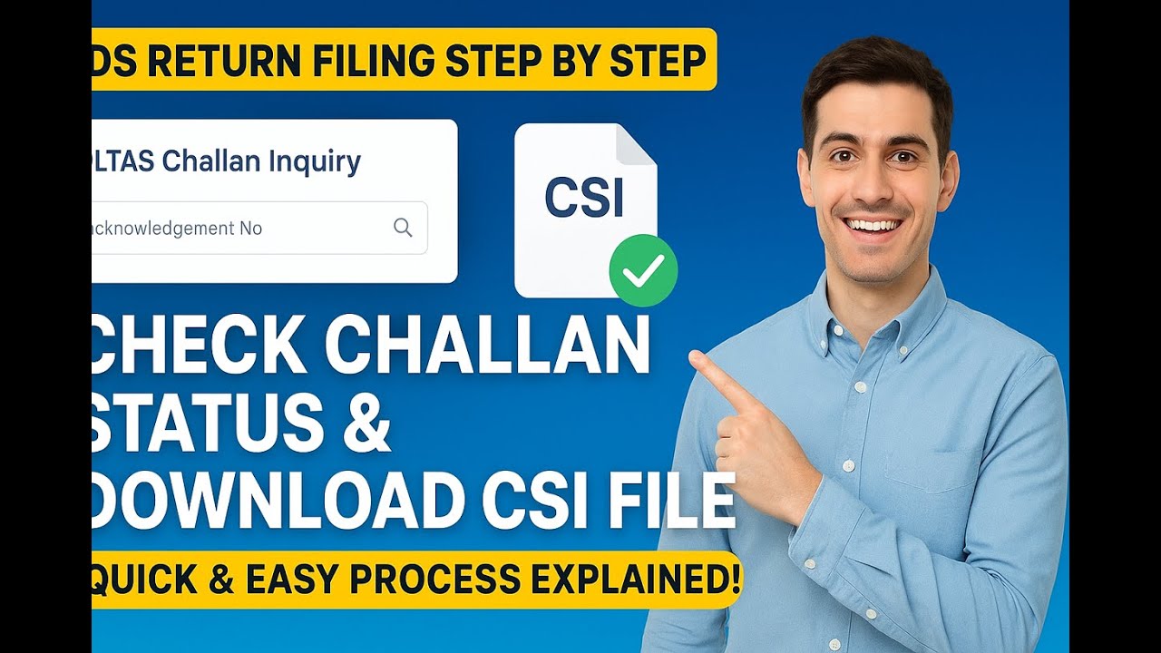"How to Check Challan Status Inquiry & Download CSI File for TDS Return ...