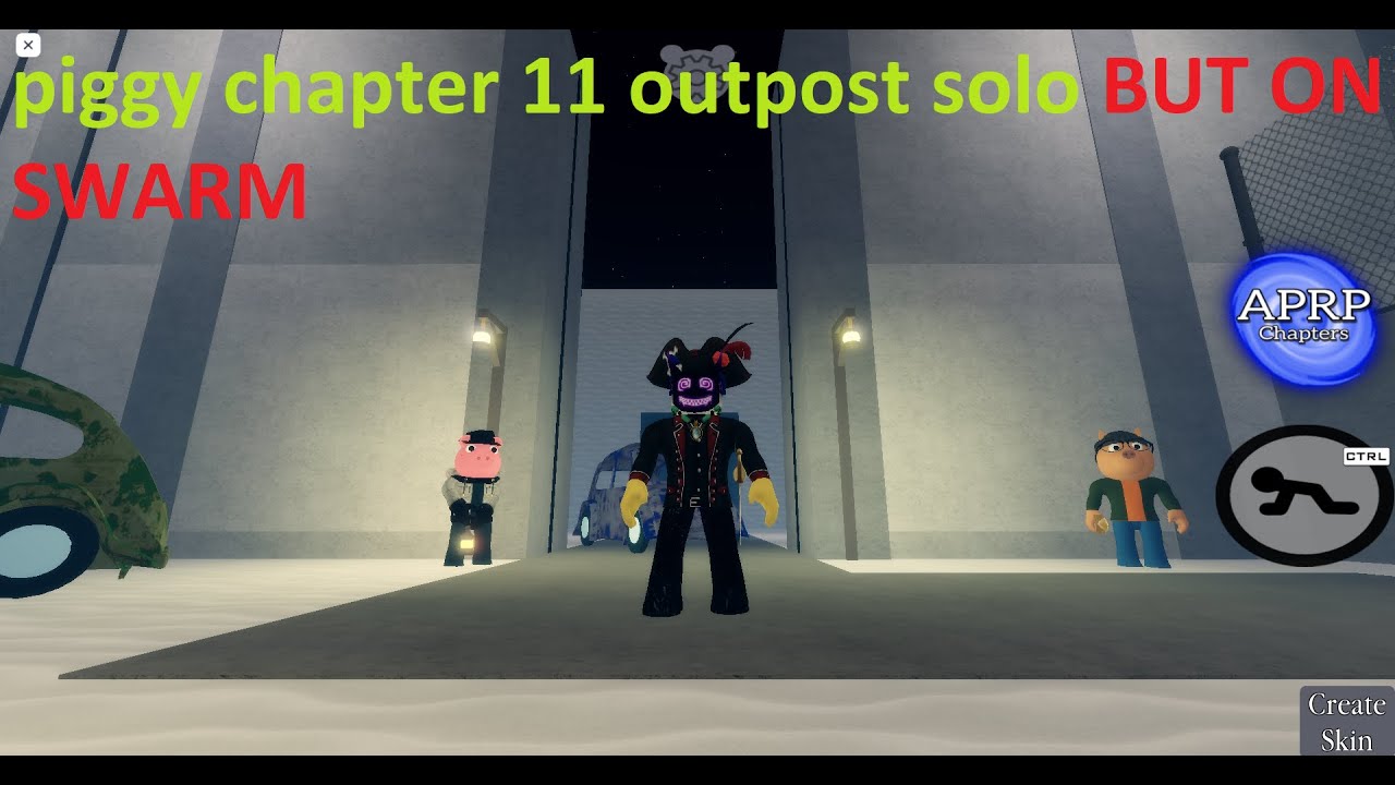 Roblox piggy chapter 11 outpost solo but on swarm - YouTube