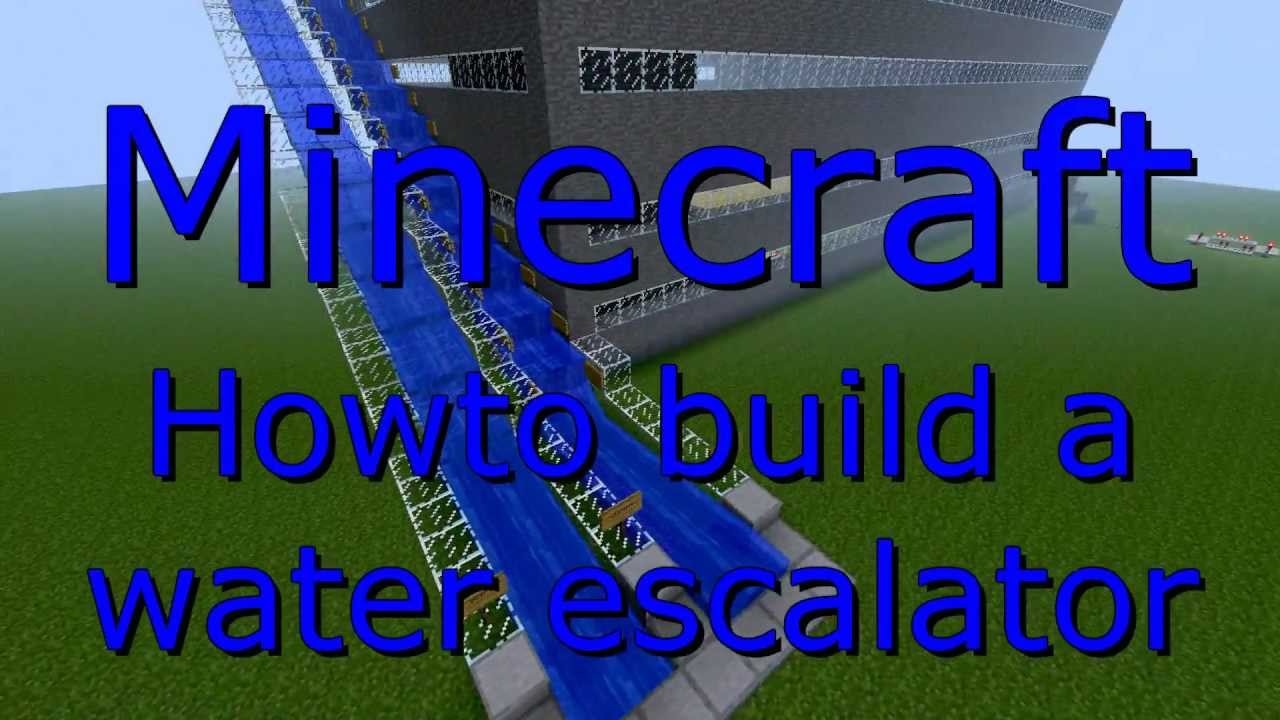 Minecraft Tutorial Howto Build A Water Escalator - YouTube