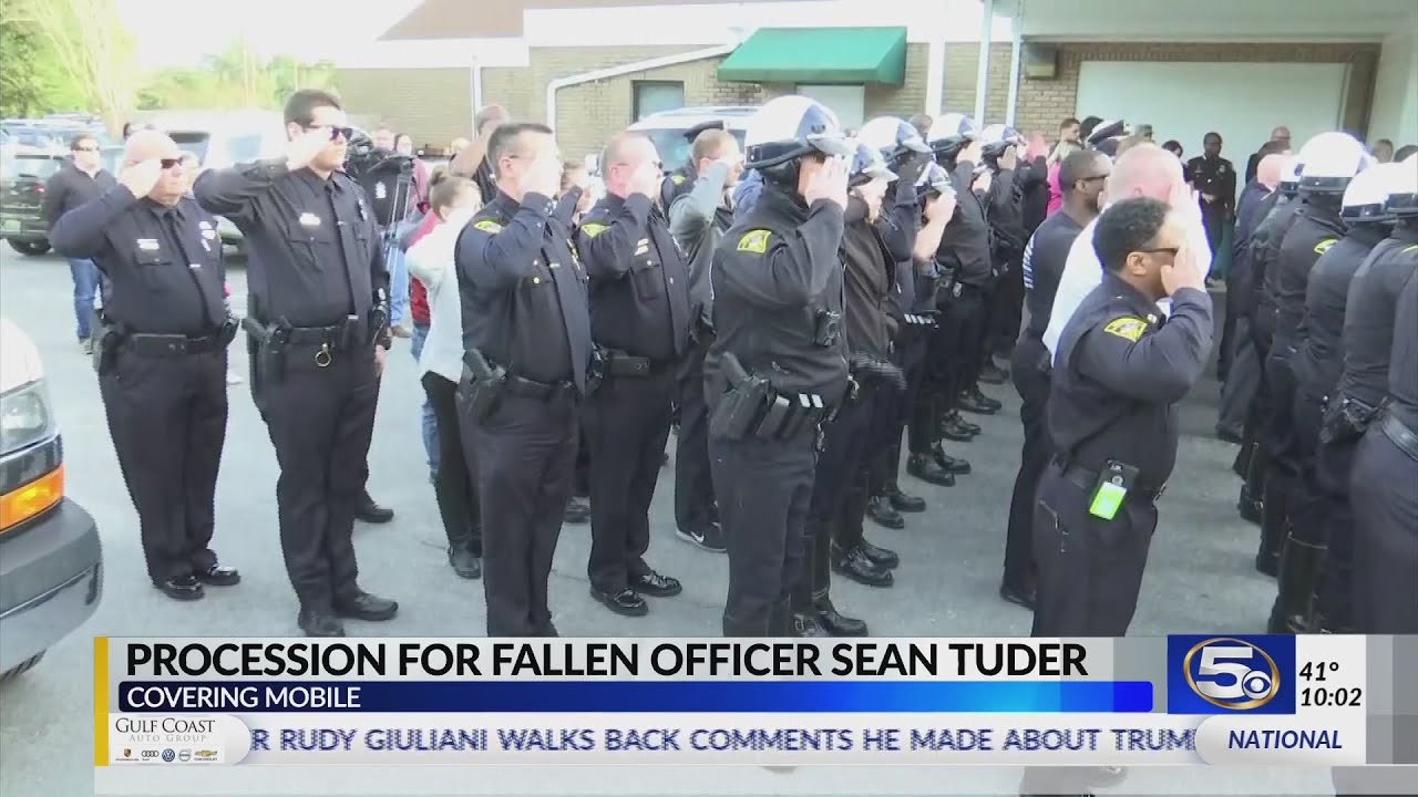 VIDEO: Citizens, first responders line the streets to honor Officer ...