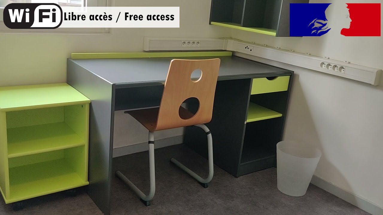 Logement T1 18m²- résidence Bovary - Rouen- Crous Normandie - YouTube