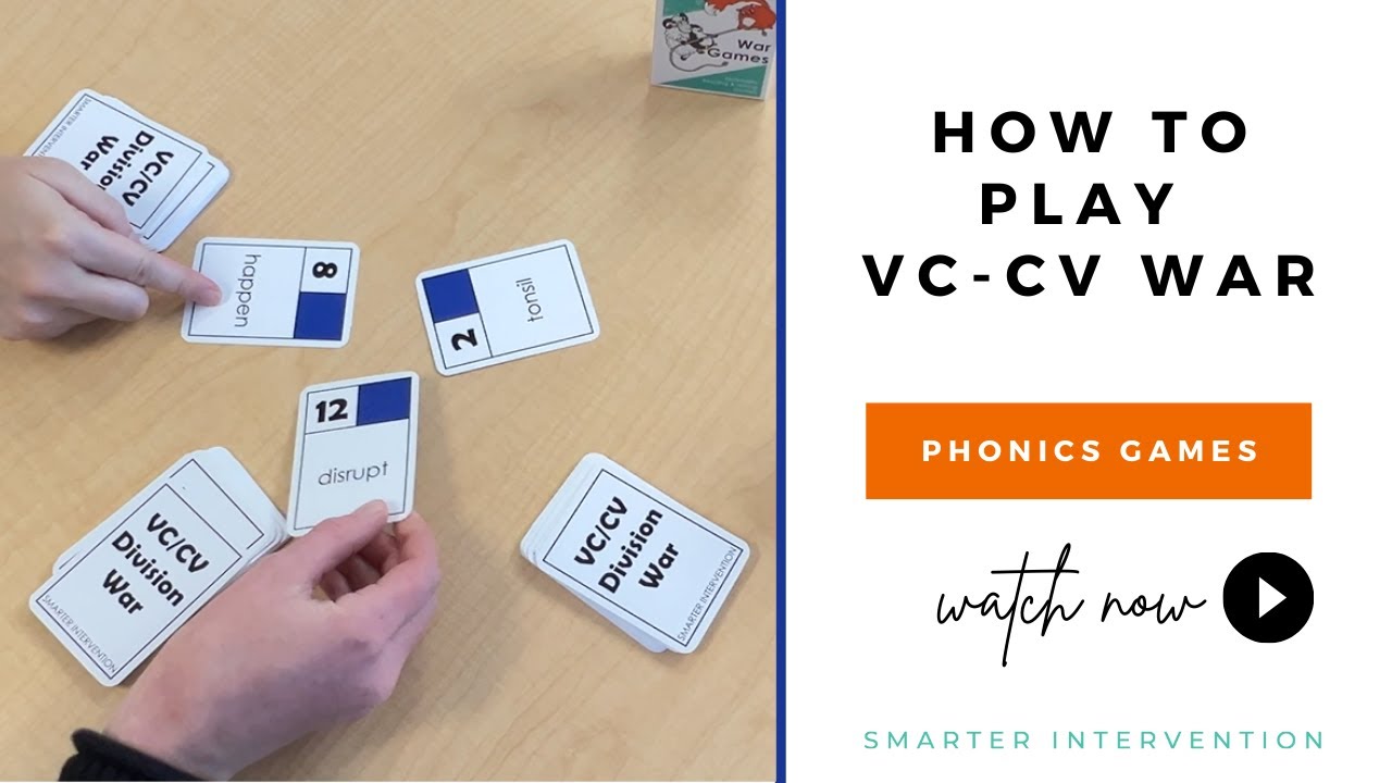 Phonics Games | How to Play VC-CV Division War - YouTube