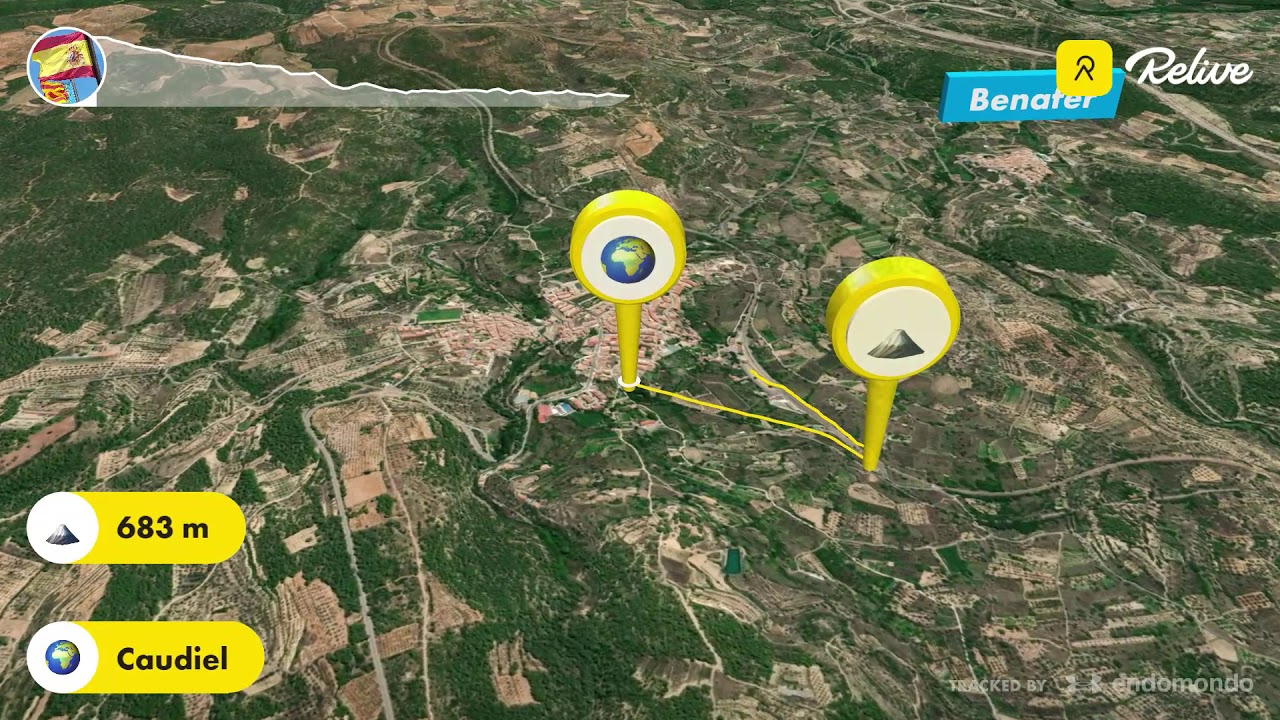 Ruta 3D con app "RELIVE". Caudiel-Altura - YouTube