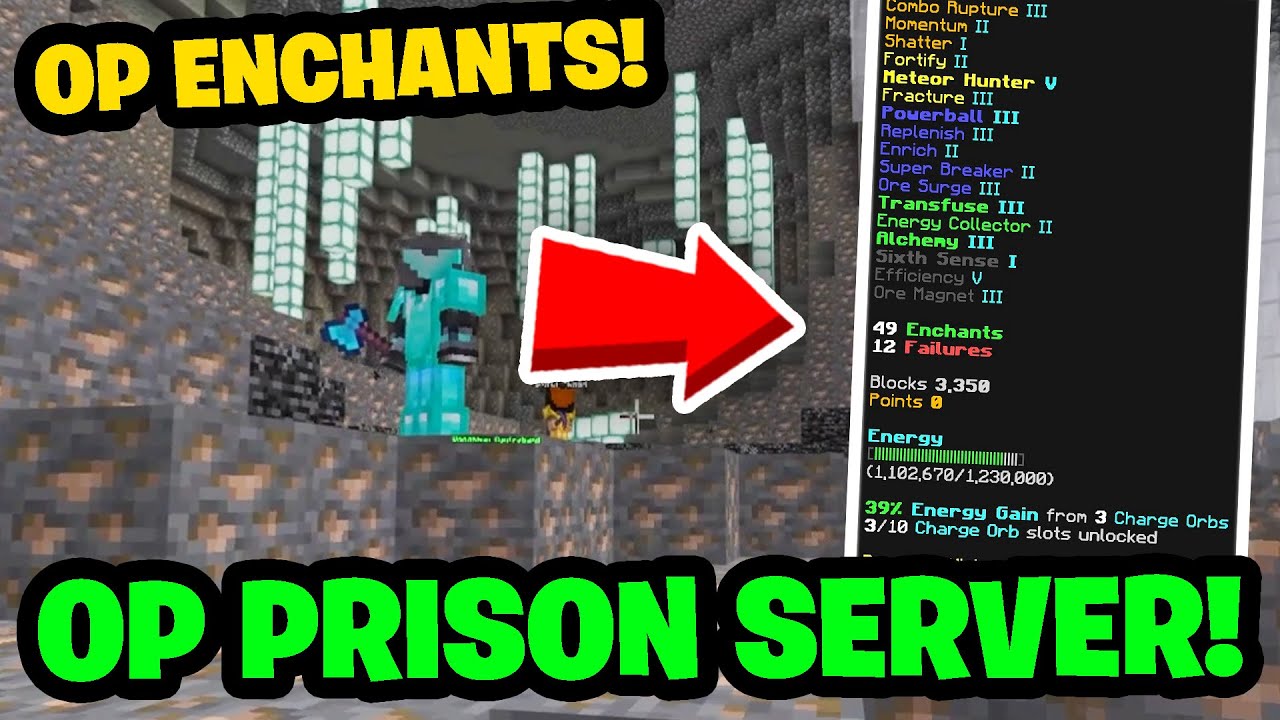 BEST OP Cosmic Prisons Enchants! (1.21.94 MCPE Server) EP #5 - YouTube