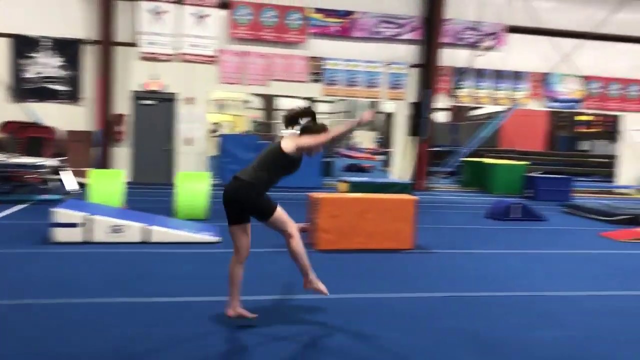 Aerial back handspring back tuck - YouTube