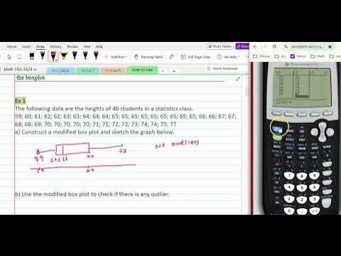 Use TI 84 to graph modified boxplot - YouTube