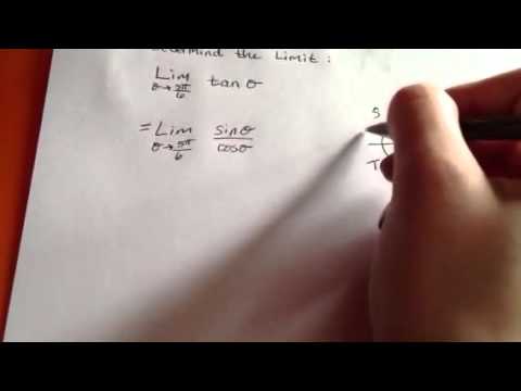 How to determine the limit of tan(x) as x approaches 5pi/6 - YouTube