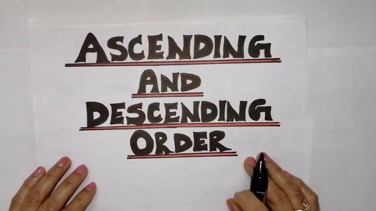 Ascending And Descending Order | Class 4 Maths | Babita Bhutani - YouTube