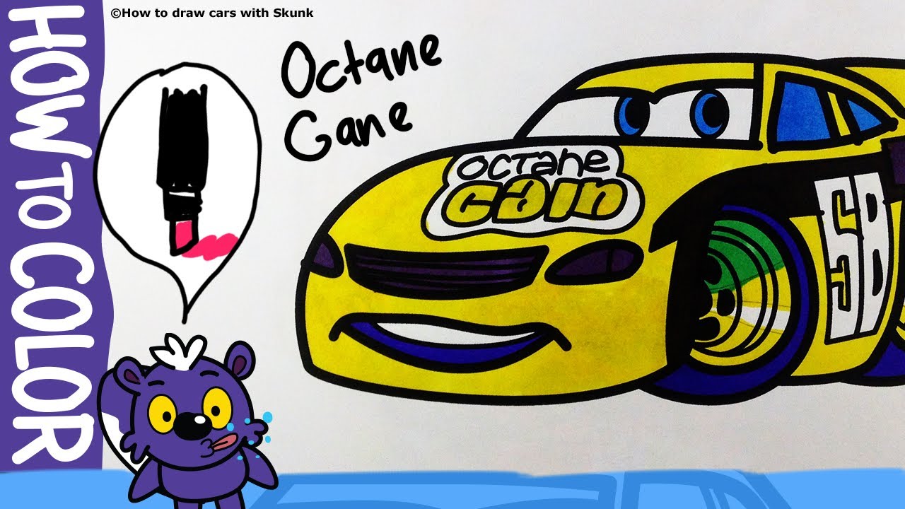 Coloring Cars step by step Octane Gane Billy Oilchanger - YouTube