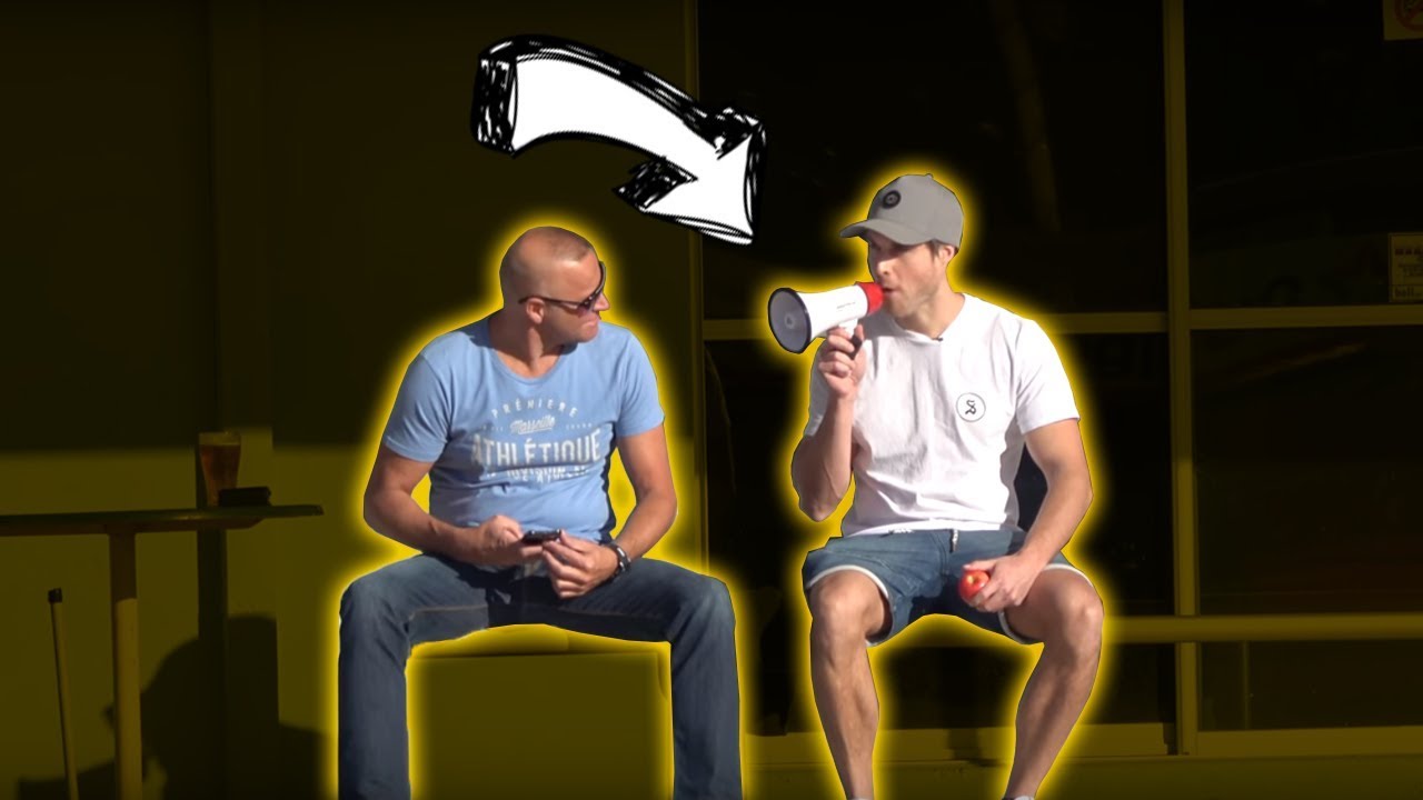 EATING LOUD MEGAPHONE PRANK!!! - YouTube