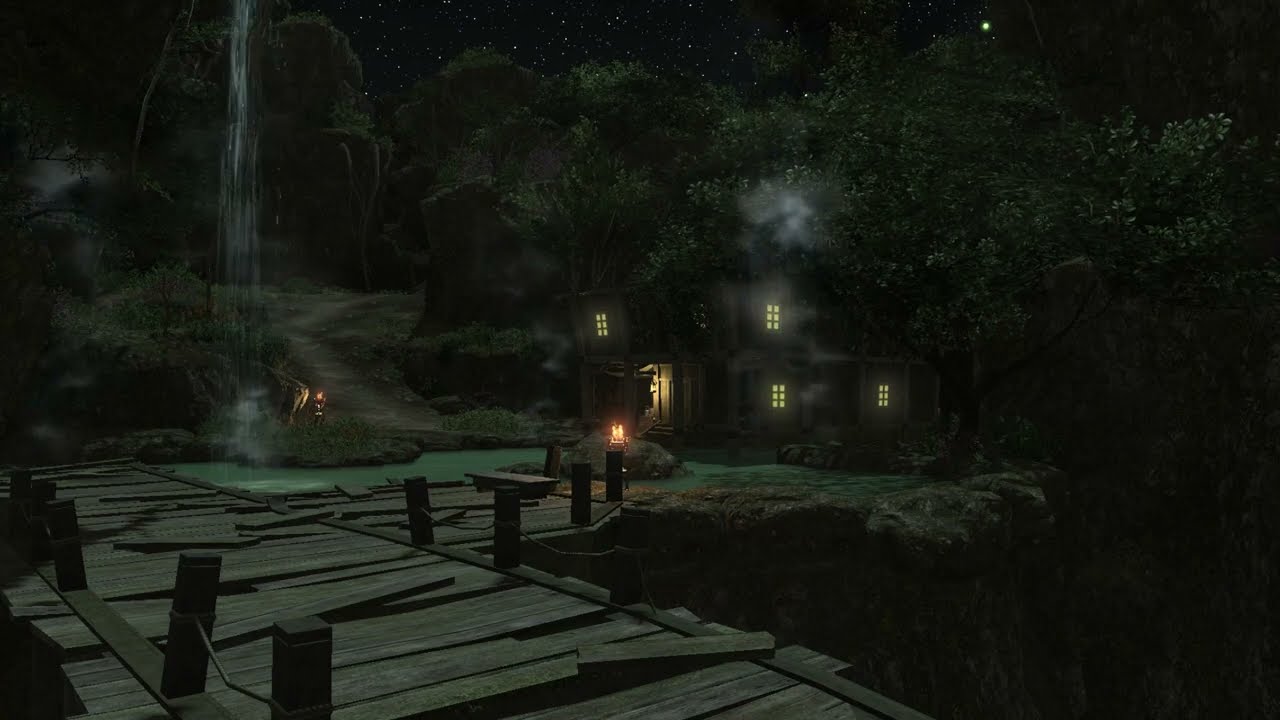 A Night at Hot Springs ASMR | FFXIV The Black Shroud Nature Sounds ...