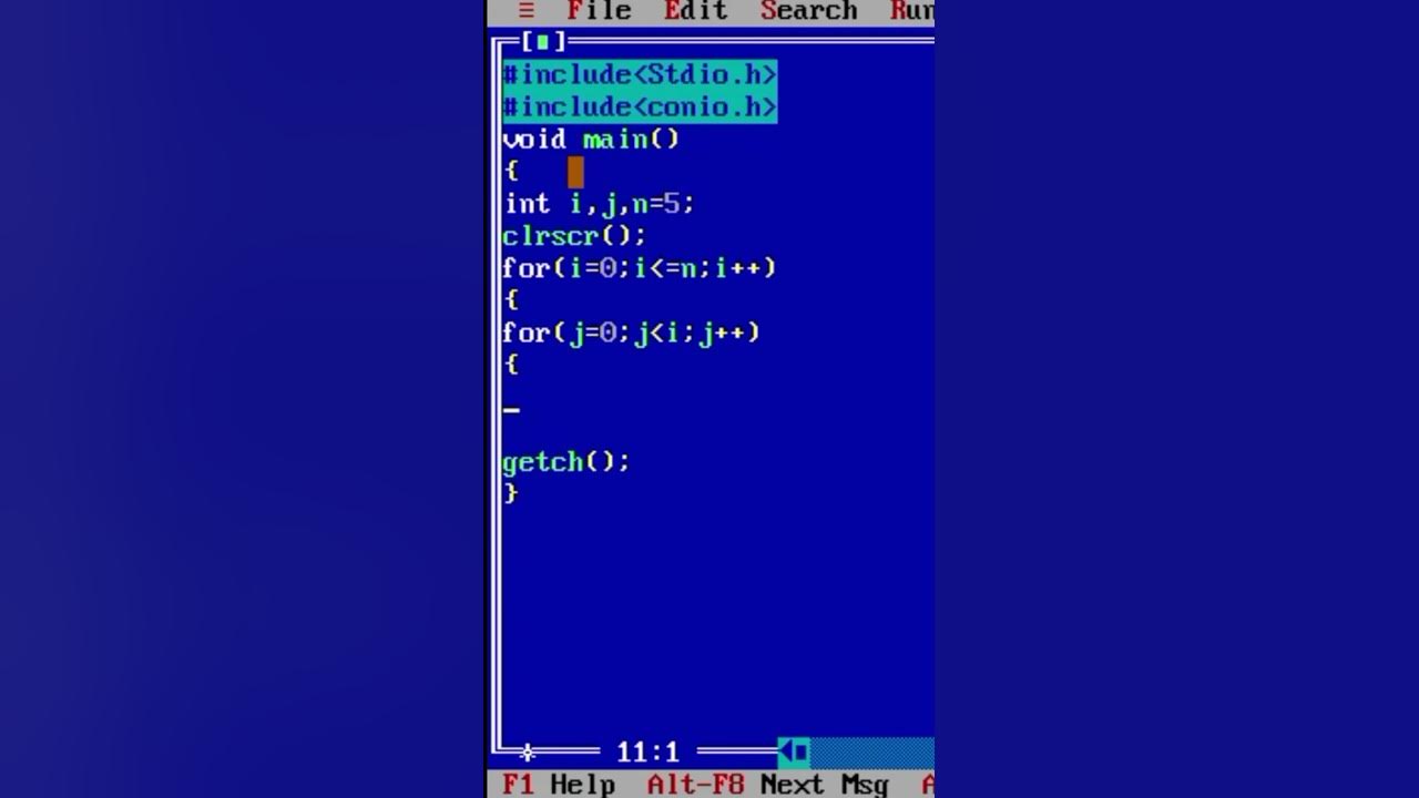 #shorts program to print right triangle star pattern in c | pattern program questions in c - YouTube