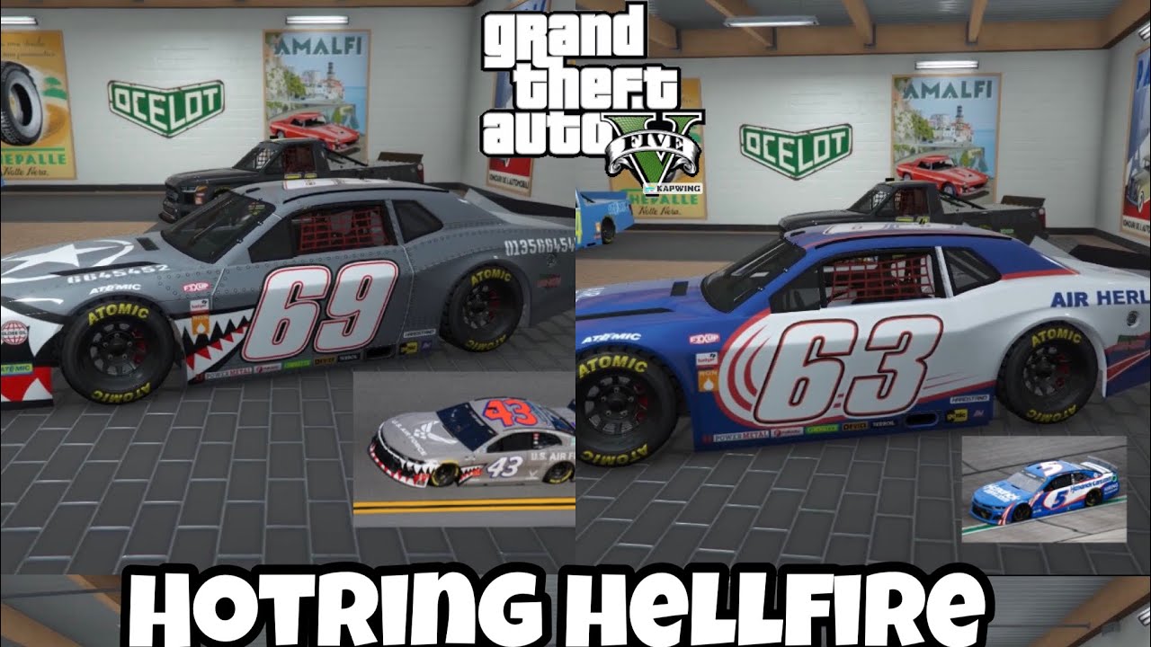 GTA 5: HOTRING HELLFIRE NASCAR PAINT SCHEMES - YouTube