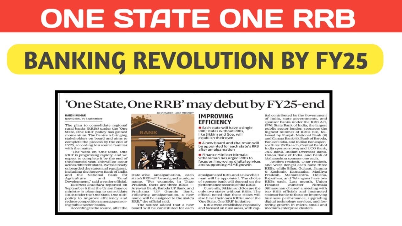 ONE STATE ONE RRB BY FY 25 || RRB MERGER NEWS || REGIONAL RURAL BANK ...