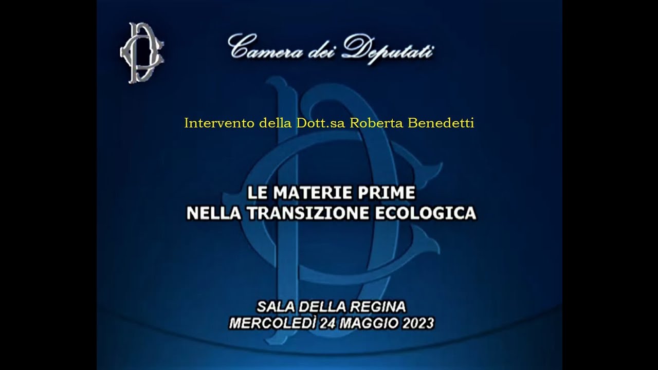 Le materie prime nella transizione ecologica Intervento dellla Dott.sa ...