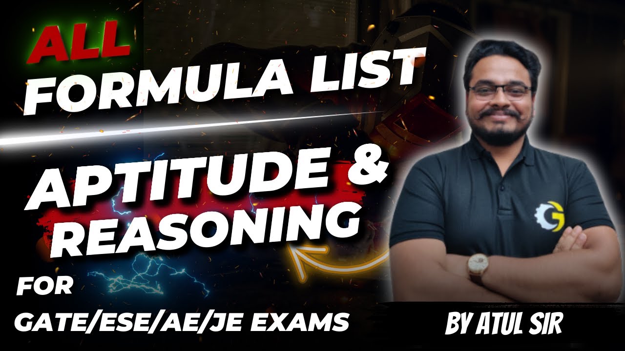 Complete Formula List | Aptitude & Reasoning | Atul Vaish #gate2024 # ...