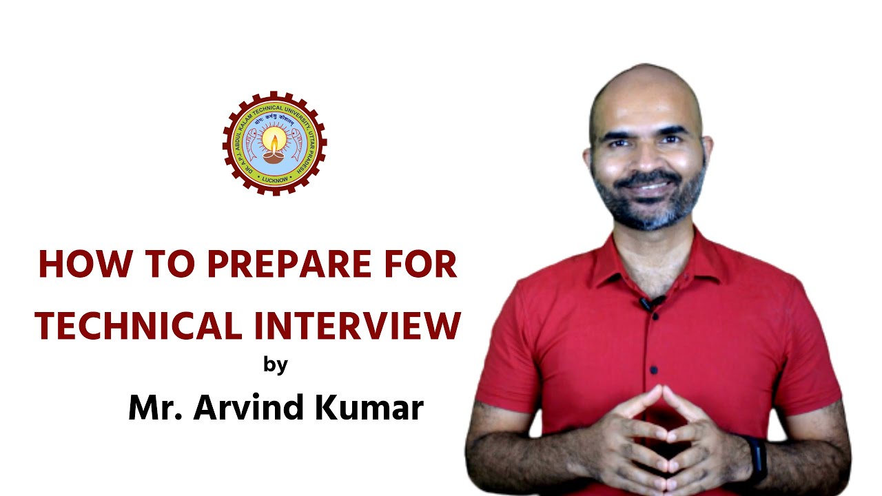 How to prepare for technical interview by Mr. Arvind Kumar | AKTU Digital Education - YouTube