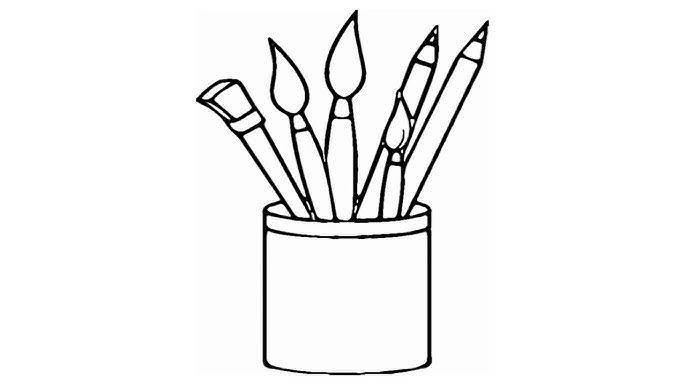 Desenhos Com Pincel Para Colorir