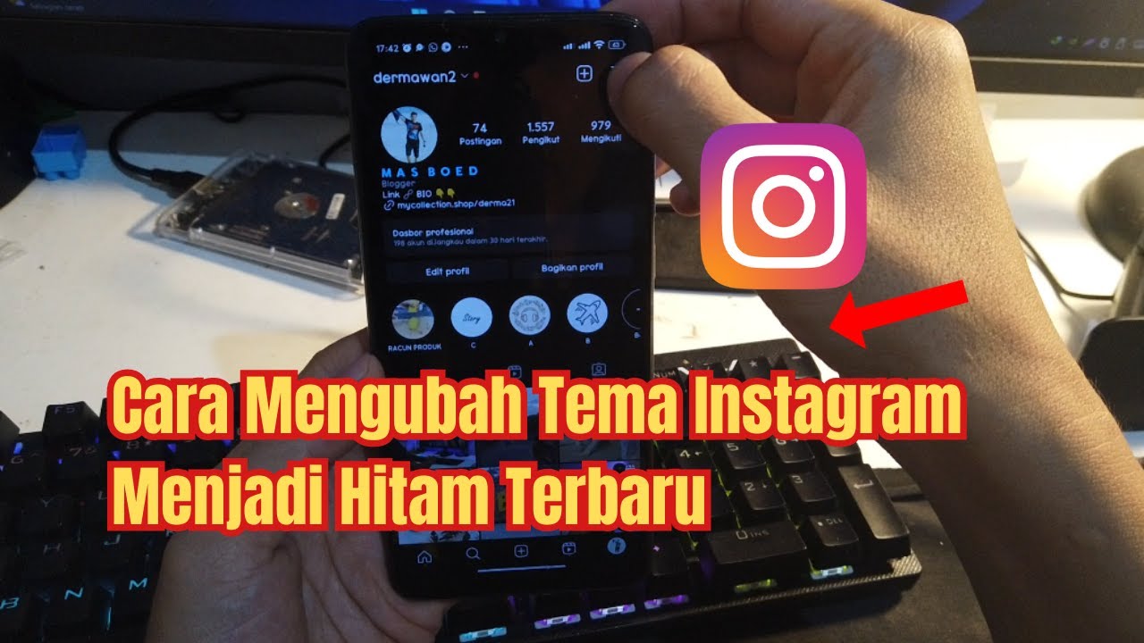 Cara Mengubah Tema Instagram Menjadi Hitam Terbaru - YouTube