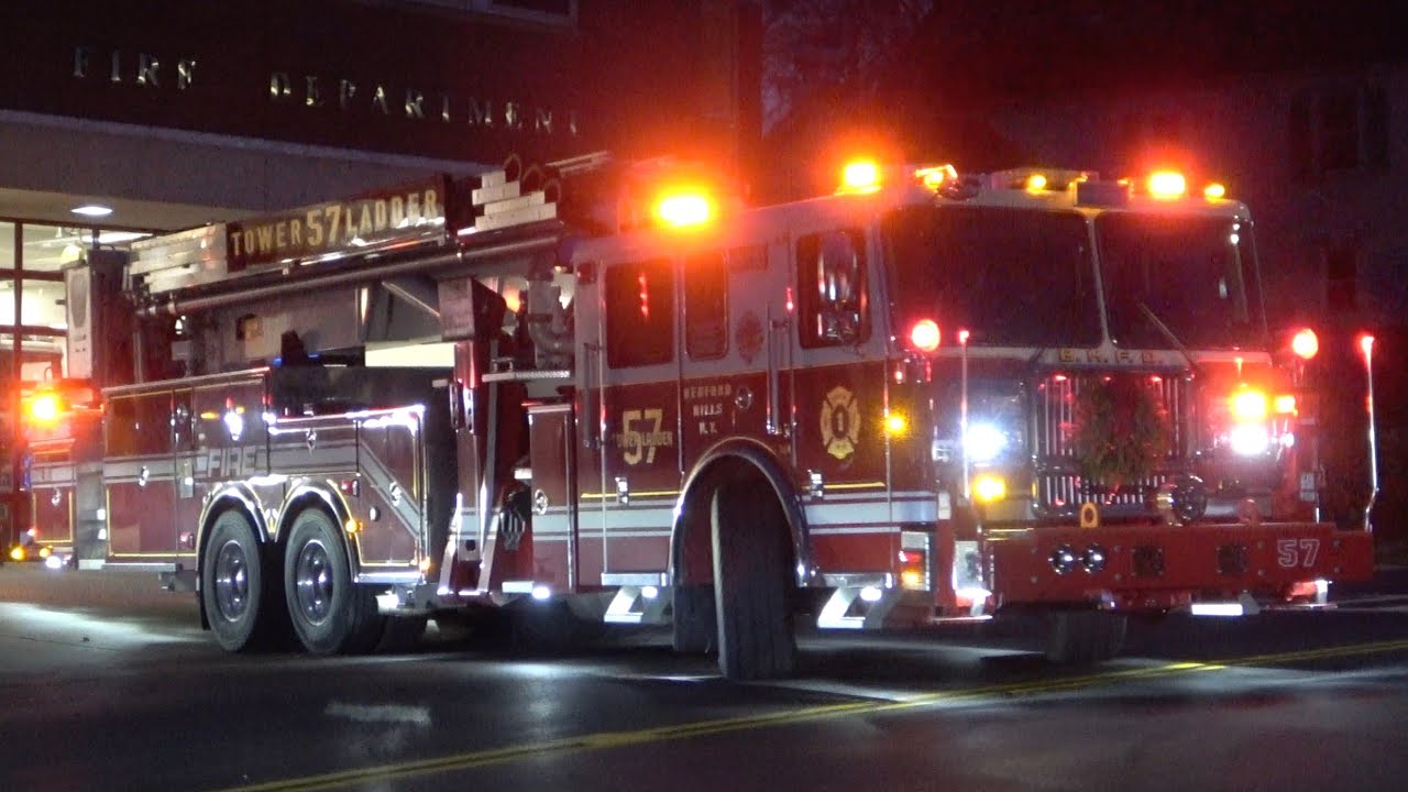 Bedford Hills FD Engine 198, Tower Ladder 57, Tanker 5, & Engine 199 ...