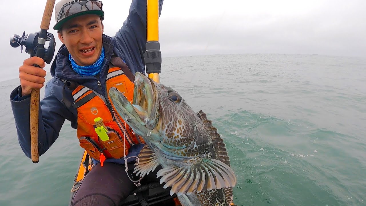 SAVAGE LINGCOD Destroys my Bait and Puts up Epic Battle off the ...
