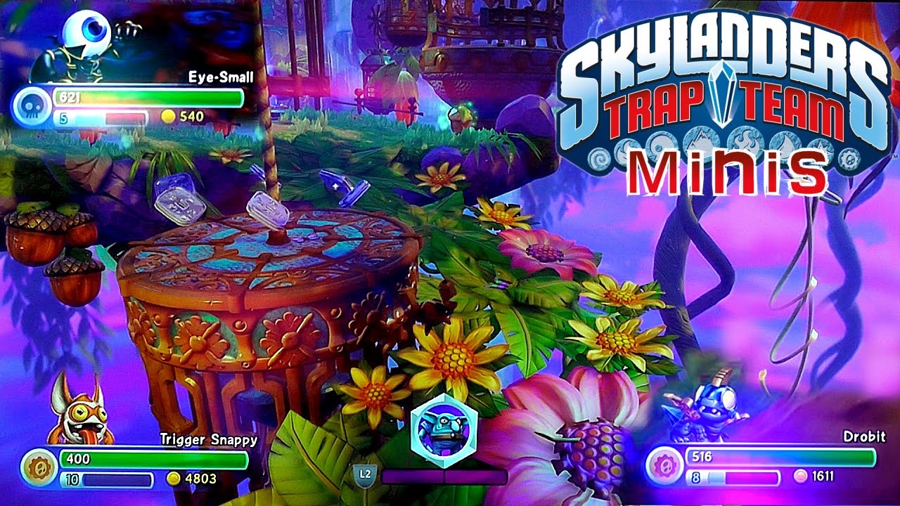 Skylanders Trap Team Minis Eye Small, Trigger Snappy and Drobit - YouTube