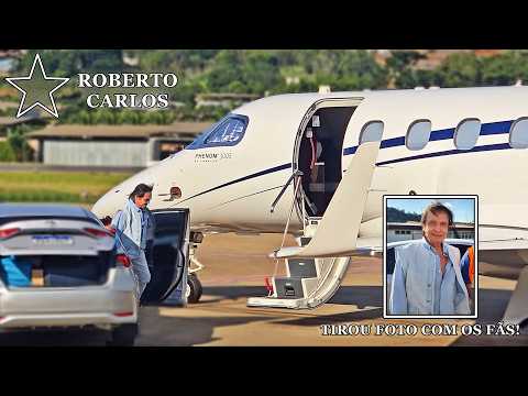 Cantor Roberto Carlos se Despede de Cachoeiro Após o dia de seu Aniversario