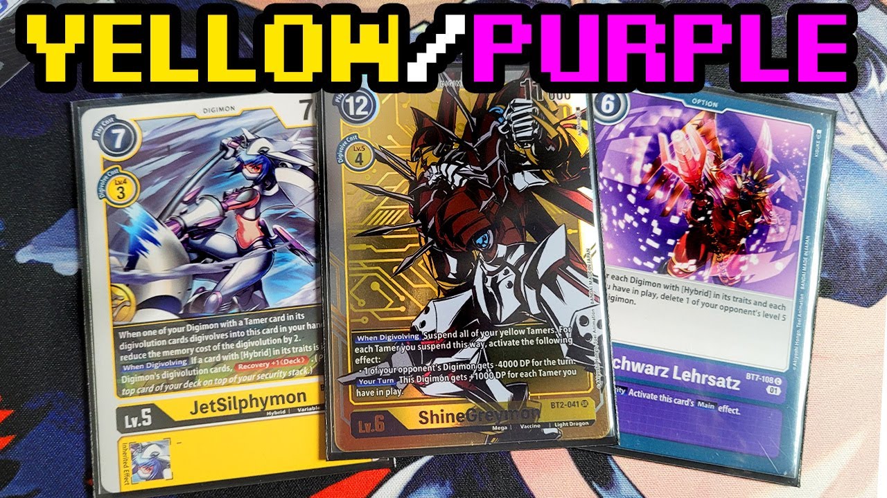 DIGIMON! 1st Place Yellow Purple Hybrid Deck Profile! - YouTube