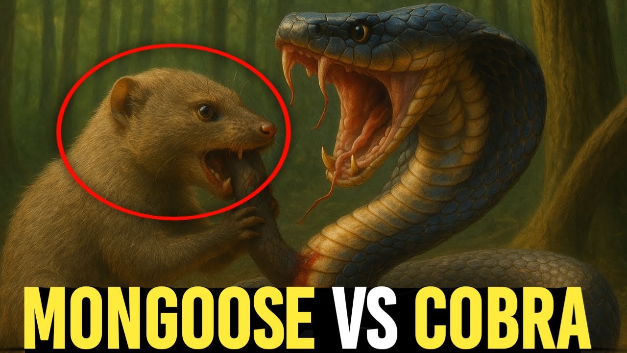 Cartoon King Cobra And Mongoose