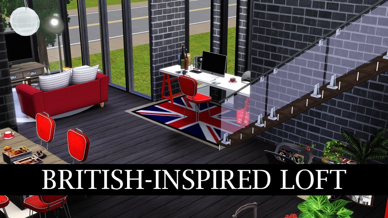 SIMS 3 SPEED BUILD // British- Inspired Loft - YouTube
