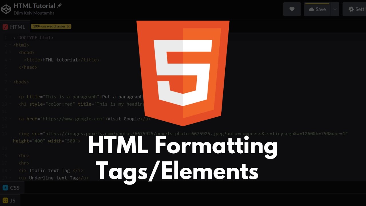 Html Tutorial 5 Html Formatting Explained 14 Html Formatting Tags 8699