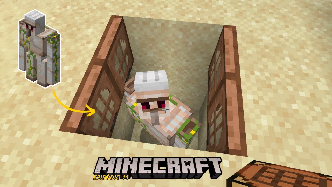 FIZ UMA ARMADILHA PARA O GOLEM DE FERRO | FARM DE FERRO | MINECRAFT EPISÓDIO 11 - YouTube
