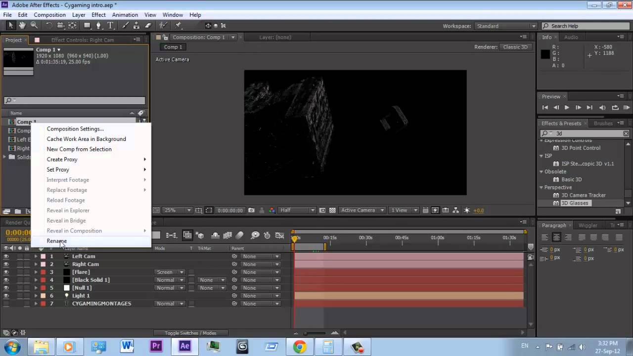 Create 3D Videos In After Effects Element 3D CYVISUALEFFECTS YouTube Create 3D Videos In After Effects Element 3D CYVISUALEFFECTS YouTube