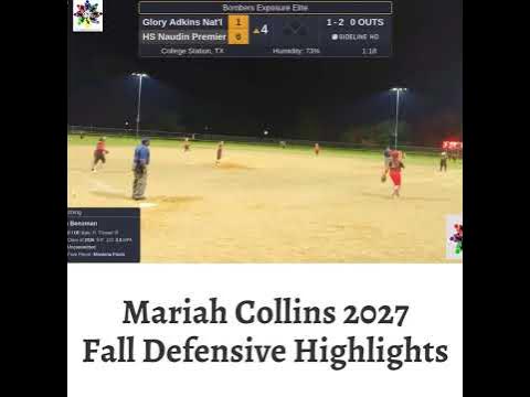 Mariah Collins 2027 Fall Defensive Highlights - YouTube