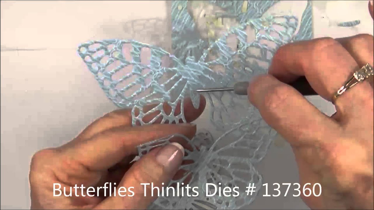 Stampin Up Thinlits and Wax Paper Technique - YouTube