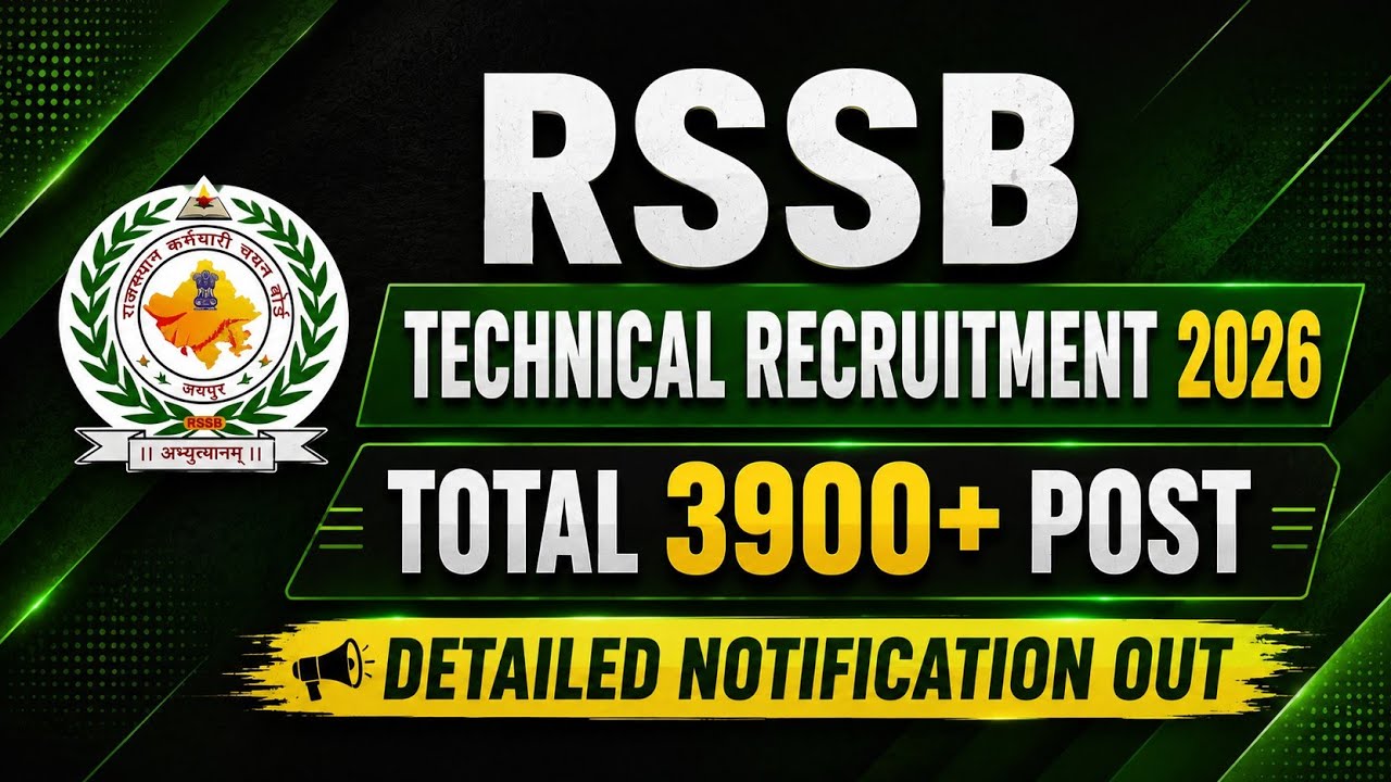 RSSB Technical Recruitment 2026 | 3900+ Vacancy | Detailed Notification ...