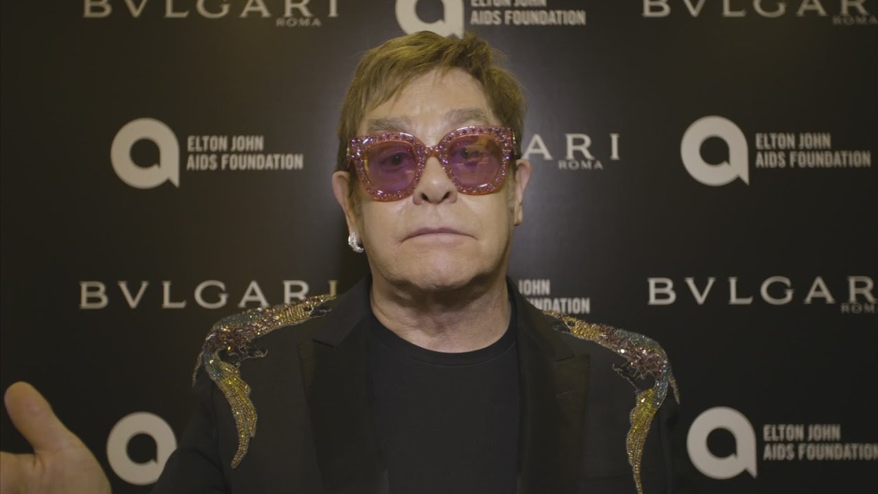 Elton John celebrates 25 years of AIDS foundation - YouTube