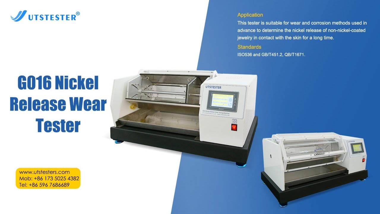 G016 Nickel Release Wear Tester - YouTube
