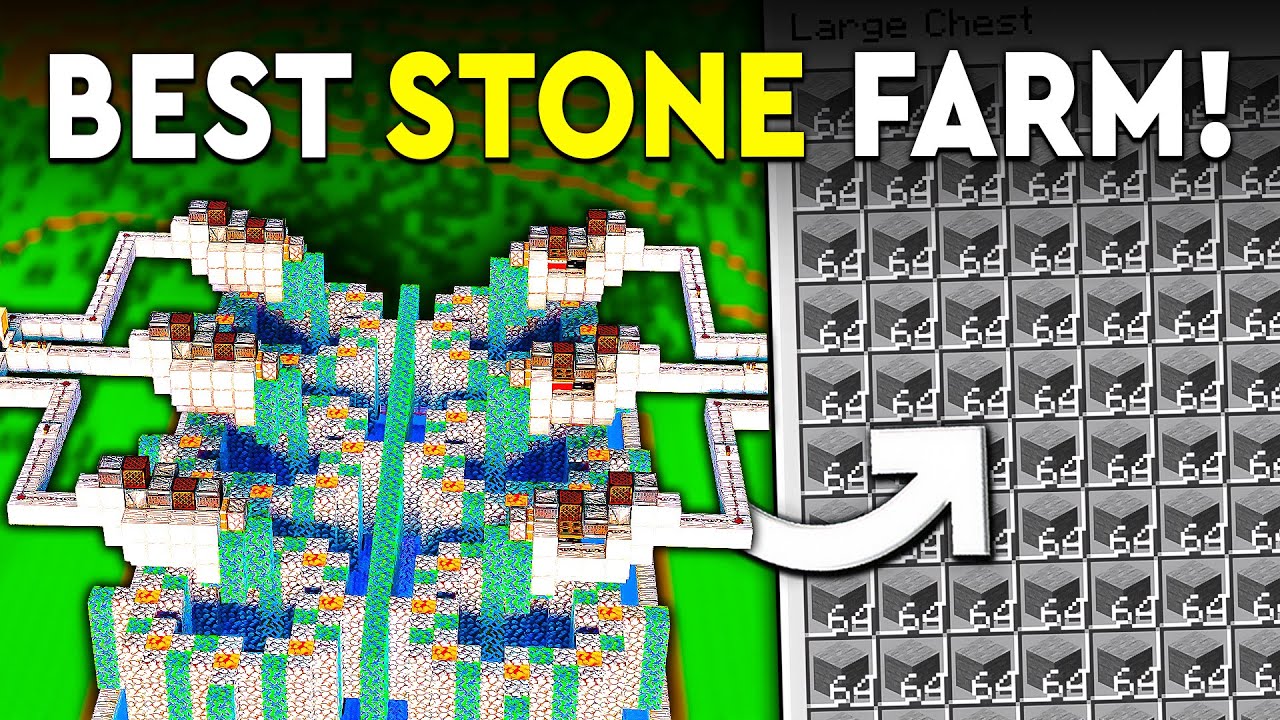Minecraft Cobblestone Farm Tutorial - BEST DESIGN - 350,000 P/H! 1.20.6 ...