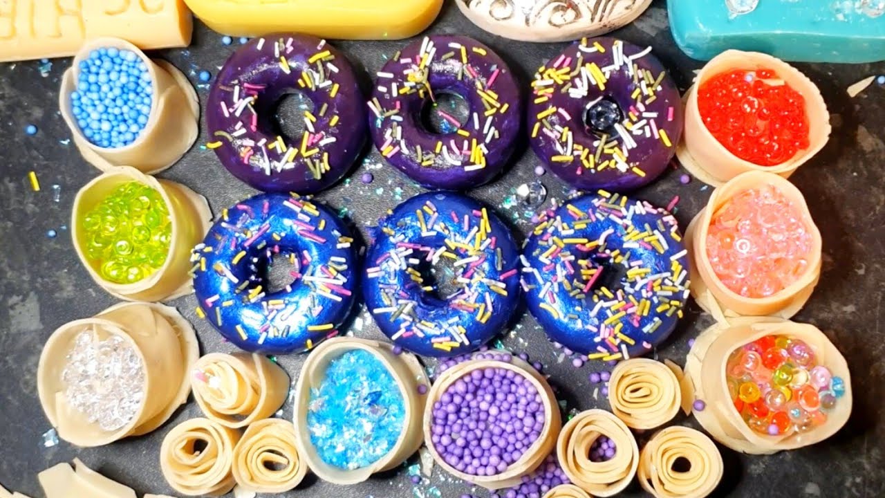 Asmr Soap Crushing | Soap boxes with glitter, clay cracking | Soap ...