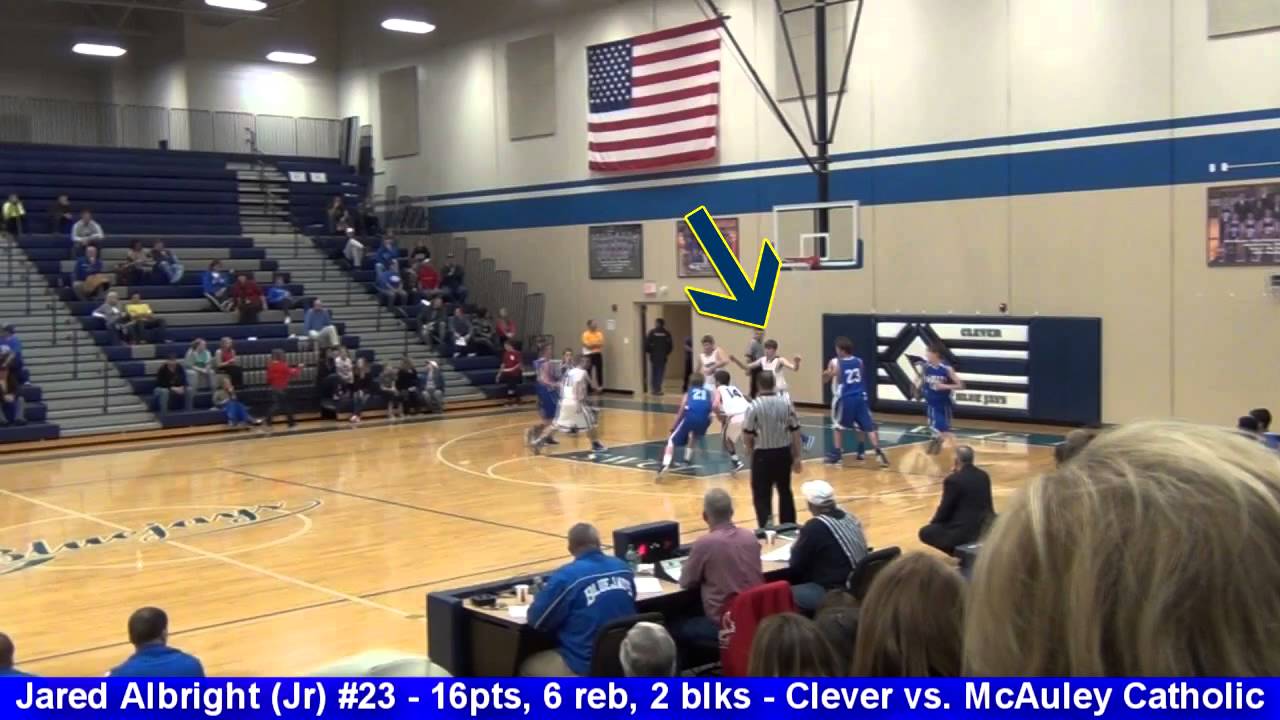 Jared Albright (Jr.) Clever vs. McAuley Catholic 2012-2013 - YouTube