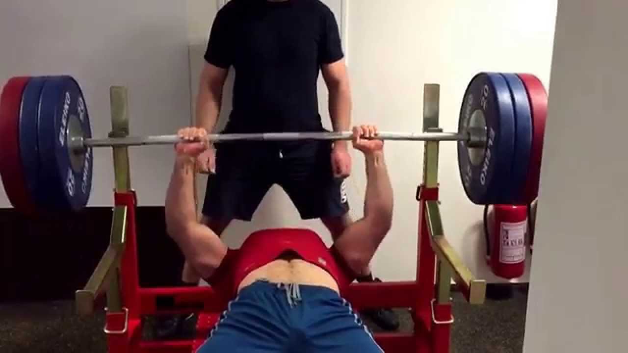 Bench fail 1x165kg - YouTube
