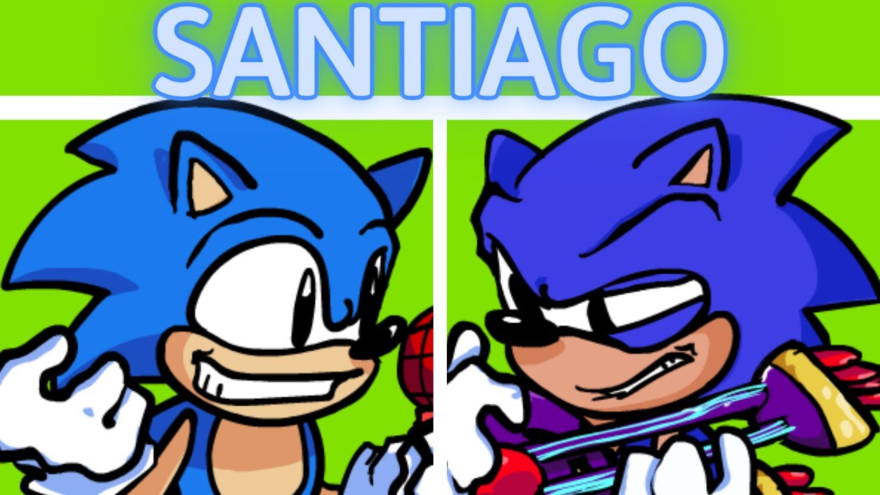 Friday Night Funkin' Santiago VS Sonic FULL WEEK + Cutscene (Sonic The ...