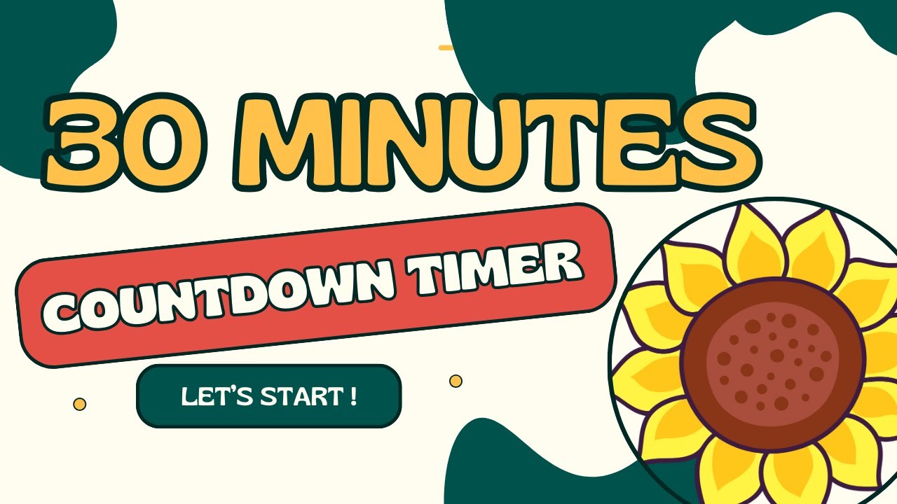 SUNFLOWER COUNTDOWN ! 30:00 🌻 Sunflower from 30 minutes to zero in ...