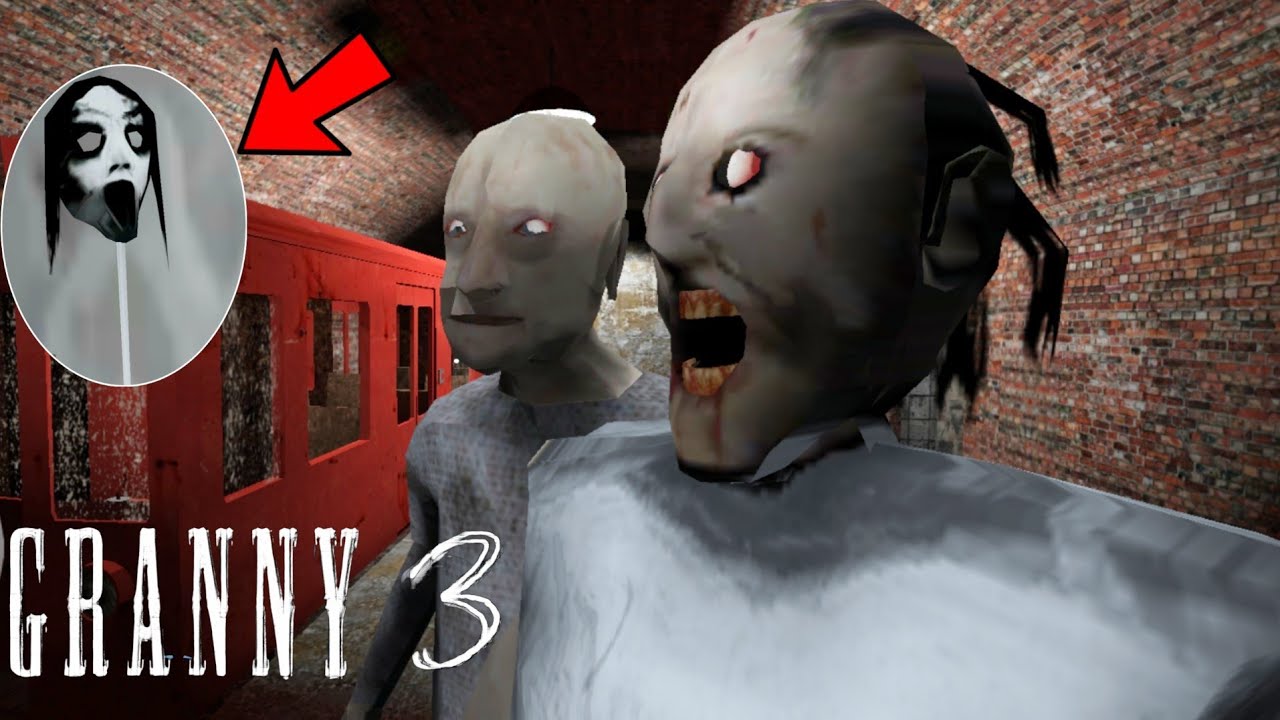 Using Slendrina Mask in Granny 3 Train Escape - YouTube